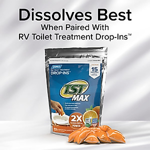 Camco Camper & RV Toilet Paper - 16-Rolls - 2-Ply Quick Dissolve RV Septic Safe Bath Tissue - Dye & Fragrance Free - 500 Sheets Per Roll (40282)