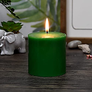 Zest Candle Pillar Candle, 3 by 3-Inch, Hunter Green