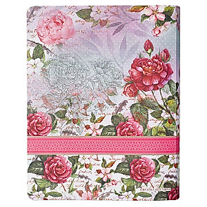 KJV Holy Bible, My Creative Bible, Faux Leather Flexcover - Ribbon Marker, King James Version, Pink Floral