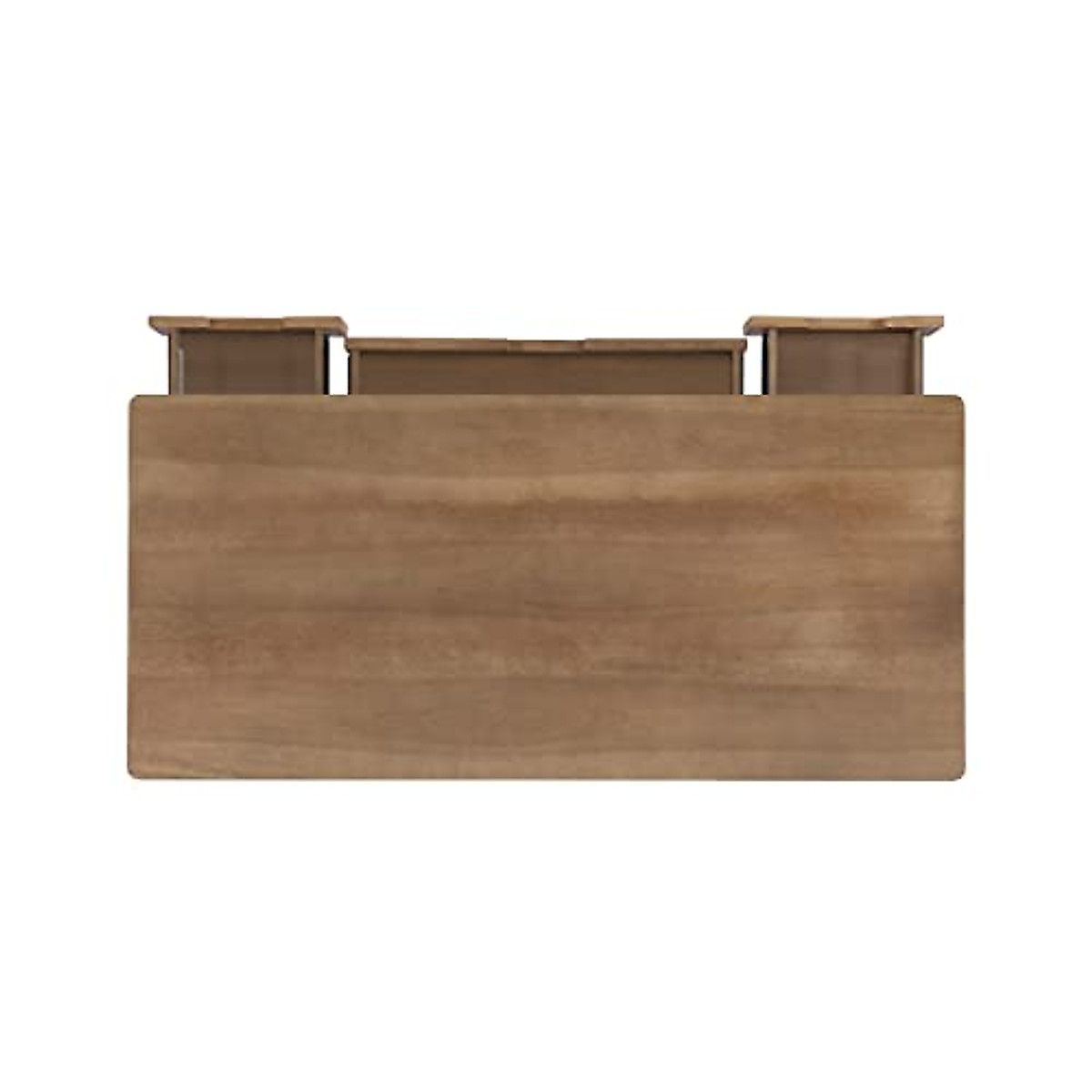 Linon Natural Dutton Wood and Rattan Desk