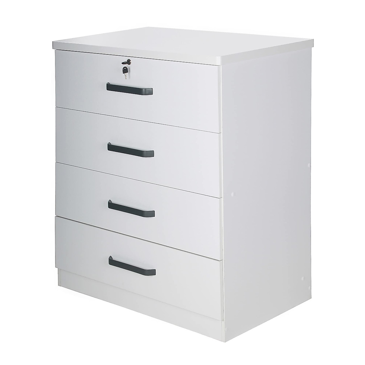 Better Home Products Carell Furniture Super Jumbo 4 Drawer Storage Chest Dresser in White