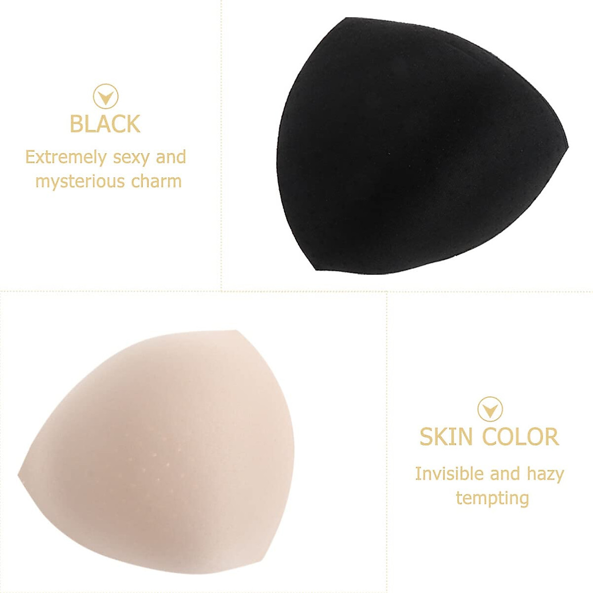 TENDYCOCO Bra Pads Inserts 3Pairs Size L, Women Removable Bra Cups Inserts Sports