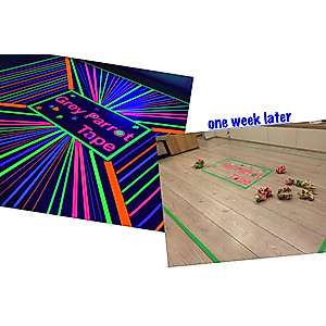 GreyParrot Tape UV Tape Blacklight Reactive, (6 Pack), (6 Colors), 33ft Per Roll, Fluorescent Cloth Tape, Glow in The Dark Tape Under UV Black Light