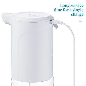 2 Pcs Automatic Foaming Soap Dispenser Touchless Foaming Hand Soap Dispenser Adjustable Foam Rechargeable Electric Motion Sensor Waterproof Pump for Bathroom Kitchen Hotel (Classic, ABS)