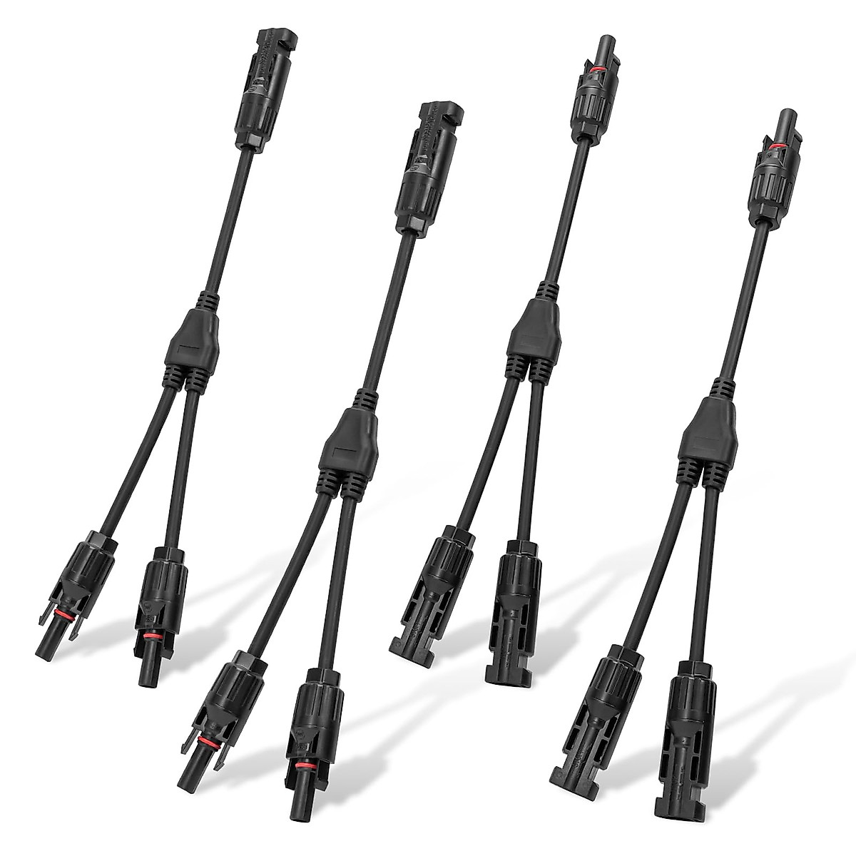 ECO-WORTHY 2 Pair Solar Connectors 30A Y Branch Parallel PV Adapter Cable Wire Plug Tool Kit for Solar Panel
