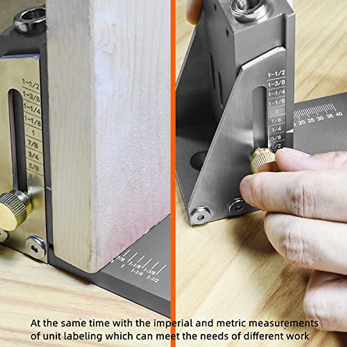 Pocket Hole Jig Kit, Pocket Screw Jig, Aluminum 3 in 1 Pocket Hole Drill Guide Jig Set, Professional Jig Kit Dowel Drill Joinery Screw Kit