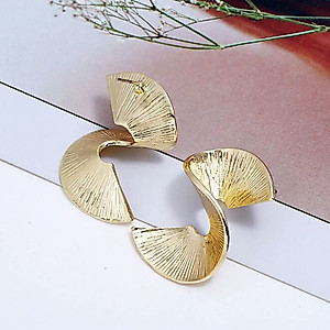 LANTAI 12 Pairs Fashion Statement Earrings Boho Geometric Dangle Earrings Gold Hoop Earrings for Women Gift Jewelry