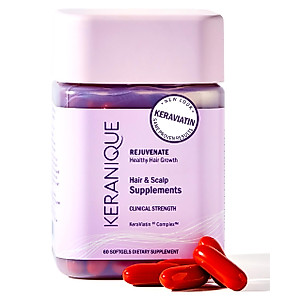 Keranique Hair & Scalp Supplements - Promote Strength and Growth Best for Thinning Nourish Your with Biotin, Vitamin B, More Vital Nutrients Keraviatin