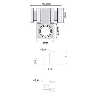 HENGYEE Set of 2 Guitar Roller String Tree Roller String Guides Retainer for Electric Guitars Strat Stratocaster Tele Telecaster Black Gold., (2104-QGZ-GD)
