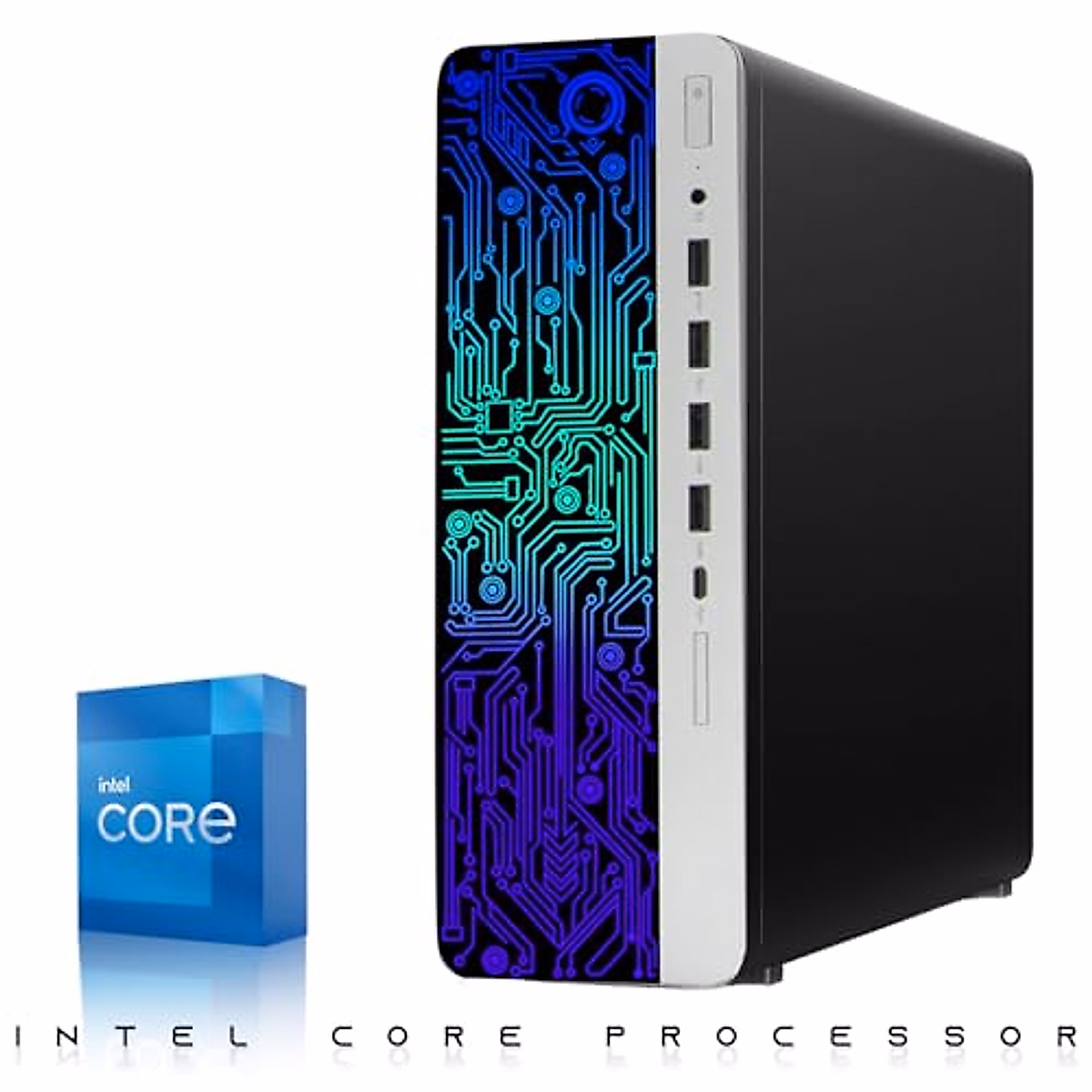 HP G3 Gaming Desktop PC, Intel Core i7 6th Gen, GT 1030 Graphics, 16GB RAM, 480GB SSD | 2TB HDD, RGB Keyboard Mouse, RGB Headphone, Webcam, New Dual MTG 24 inch Monitor Win 10 Pro (Renewed)