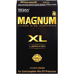 Trojan Magnum XL Large Size Lubricated Condoms - 12 Count