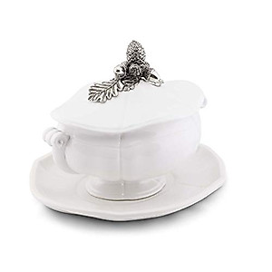 Vagabond House Majestic Forest Tureen with Tray 3 pieces Tureen/Lid/Tray 13 inch Long x 9 inch Wide x 11 inch