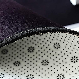 Round Area Rug, Washable Flannel Carpet Round Rugs for Corner Non-Slip Floor Mat Perfect for Bedroom Kitchens Dining Rooms