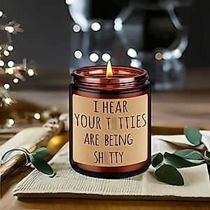 LEADO Scented Candles - Breast Cancer Gifts for Woman, Cancer Care Gifts for Women, Funny Breast Cancer Gifts, Chemo Care Package for Women, Breast Cancer Survivor, Mastectomy Gifts, Chemo Patients