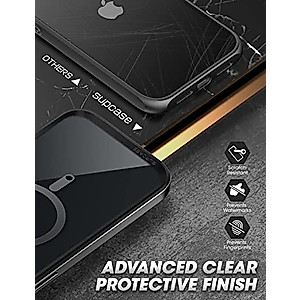 SUPCASE Unicorn Beetle EdgeMag Case for iPhone 14 Pro 6.1", Compatible with MagSafe Slim Frame Clear Protective Case with Built-in Screen Protector (Black)