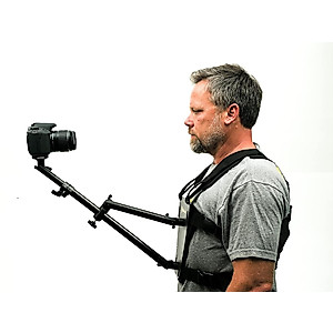 Glide Gear SNC100 Video Camera Snorricam 3rd Person DSLR Vest Hands-Free Front and Rear Body Camera Mount Harness - 1.5kg Payload - Ideal for POV and Third-Person Shooting Angles