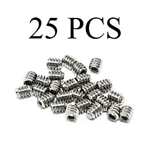 Pro Bamboo Kitchen 25pcs 304 Stainless Steel Full Thread Cup Point Grub Screws #4-40x1/8" Hexagon Hex Socket Set Screws