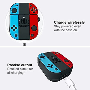 CASEVERSE Compatible for Google Pixel Buds Pro 2022 Cases, Front LED Visible Cartoon Games Console Soft Silicone Protective Cover Skin with Keychain