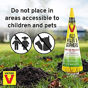 Victor M6006 Outdoor Mole & Gopher Poison Peanuts - Mole and Gopher Bait Killer