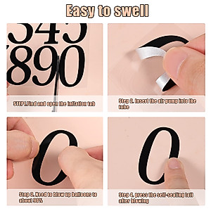 AIEX 2 Inch Vinyl Reflective Mailbox Number Stickers, 4 Sheets Waterproof Self-Adhesive Mailbox Decals with 2pcs Flower Border Decoration for Outside Sign Window Door Car House Address Numbers (Black)