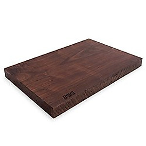 JOHN BOOS & CO - WALNUT RUSTIC EDGE DESIGN CUTTING BOARD (21X12X1.75)