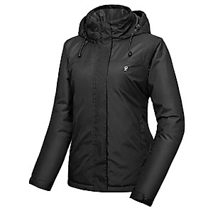 Little Donkey Andy Women's Ski Snowboarding Jacket Waterproof Warm Winter Windproof Mountain Snow Rain Coat Black M