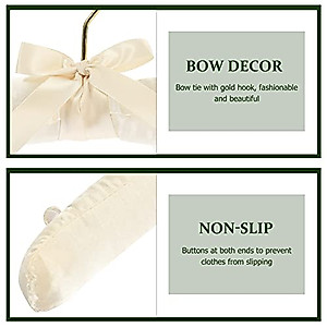 Garneck 10pcs Hanger Bridal Coats with Shoulder Costume for Coat Heavy Bridesmaid Shop Dress Pant Non- Bump Slip Satin Non- Slip Sponged No Skirt Covers Canvas Anti Silk
