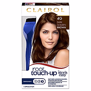Clairol Root Touch-Up by Nice'n Easy Permanent Hair Dye, 4G Dark Golden Brown Hair Color, Pack of 1