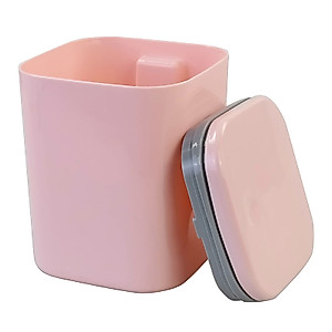 Bringer Plastic Countertop Tiny Waste Can, 0.5 Gallon Mini Garbage Can with Push-on Lid, Pink