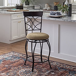 Linon Curves Swivel Counter Bar Stool 24"