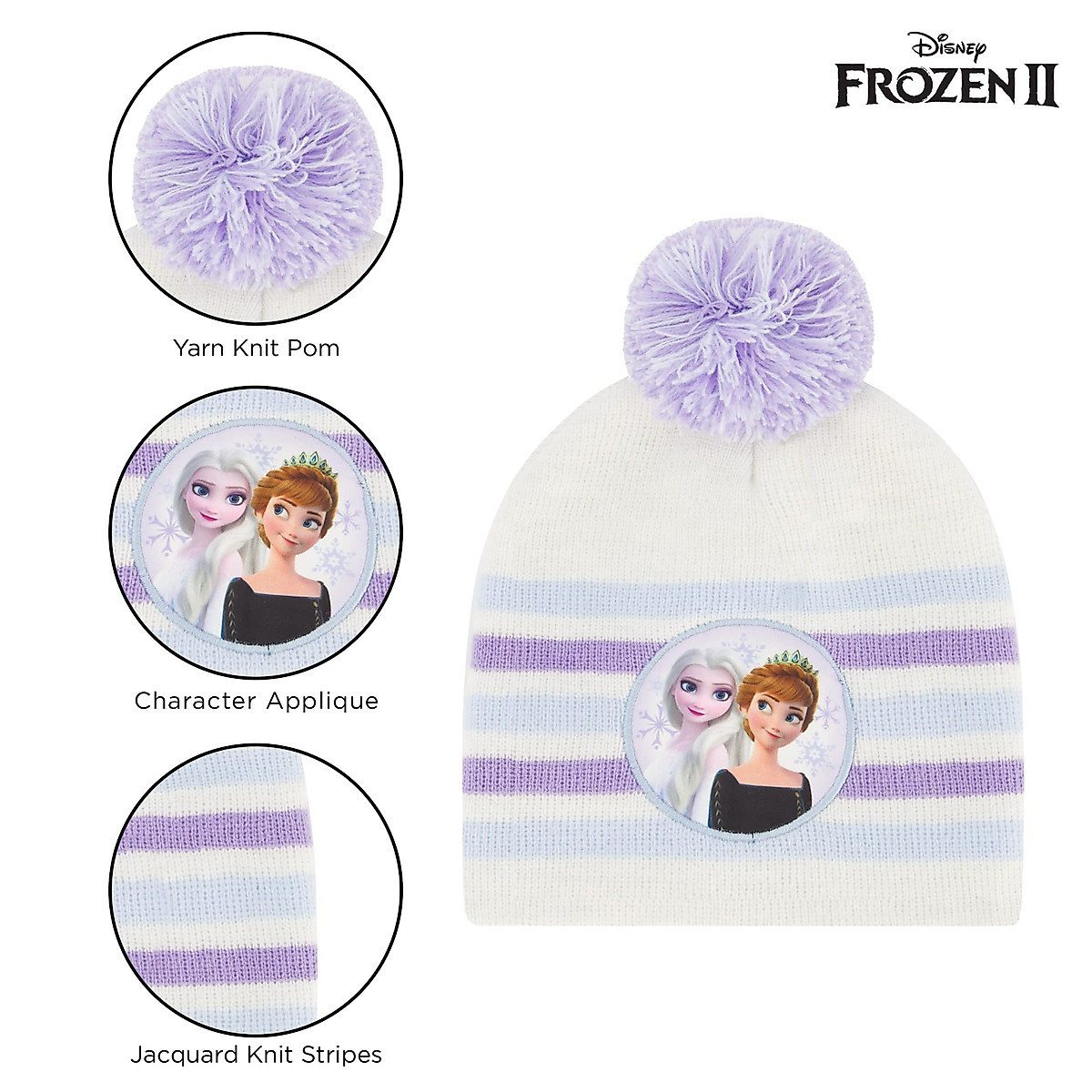 Disney Girls Toddler Winter Hat, Scarf And Mittens Set 2-4 Or Frozen Elsa & Anna Hat, Scarves And Kids Gloves Sets 4-7