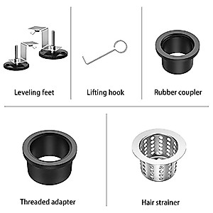 Dilvii 24 Inch Linear Shower Drain Tile Insert Matte Black, Stainless Steel Rectangle Floor Drain with Reversible Cover, Hair Catcher, Adjustable Feet