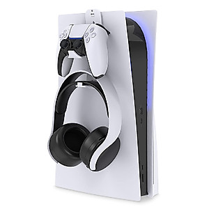 Hanger Holder for PS5/PS5 Slim Headset, for PS5 Controller and Headphone Stand for Xbox Series X, for Xbox one, for PS5, for PS5 Slim,for PS4, for Switch, Steam & More, Stay Organized No Screws