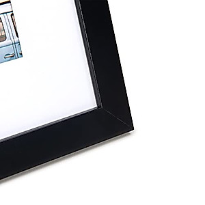 Scholartree Black 8x8 Picture Frames Set of 6, Display 8x8 without Mat or 4x4 with Mat，Wall Gallery Photo Frames