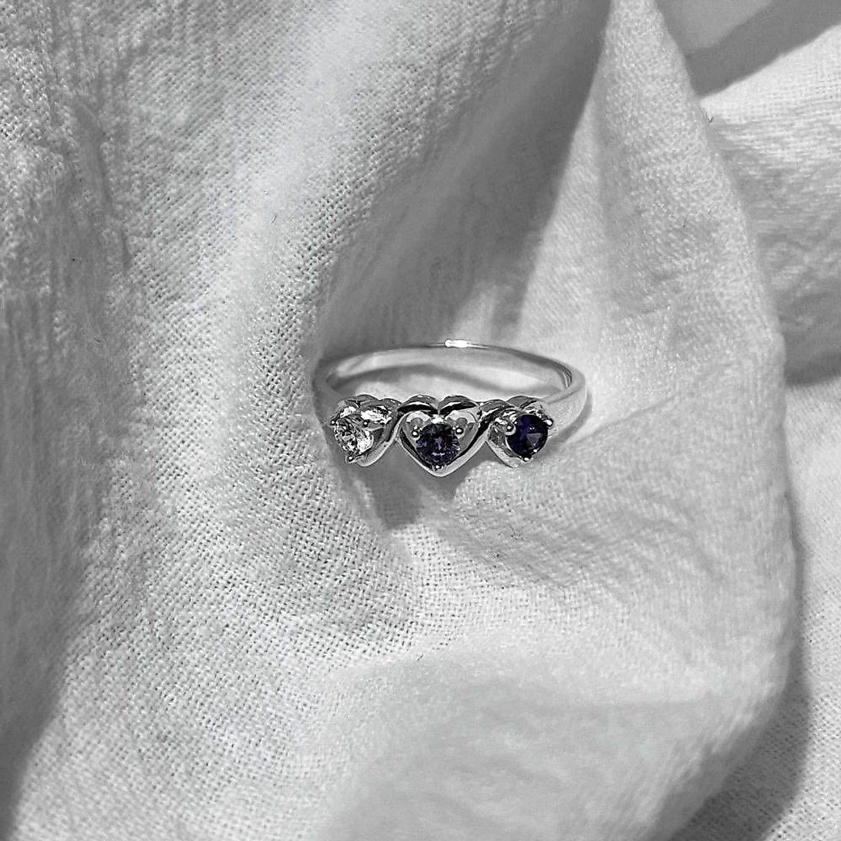 Mothers Birthstones Rings With 3 Birthstones Personalized Mother Children Ring Birthstone Mom Day Daughter Grandmother for Women Engraved Custom Name Sterling Silver Best Friend