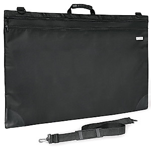 Arteza Art Portfolio Case, 24 x 36 inches, Black, Large Soft Art Storage Folder for Artwork Organization