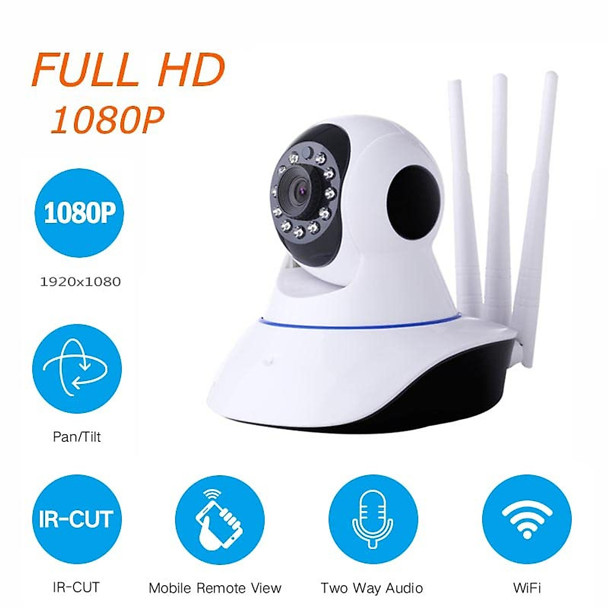 Assistive Technology Services WiFi IP Camera - Pan Tilt Daycare Caregiver Watch Live On Your Smartphone or PC