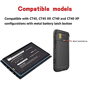 Youejoeq Replacement for Honeywell CT45 CT45XP CT40XP configurations with Metal Battery Latch Button,Fits Part NO.CT50-BTSC 318-055-067 318-055-H67 318-055-D67 Barcode Scanner