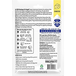 Himalayan Dog Chew Original Yak Cheese Dog Chews, 100% Natural, Long Lasting, Gluten Free, Healthy & Safe Dog Treats, Lactose & Grain Free, Protein Rich, Mixed Sizes, Dogs 65 Lbs & Smaller