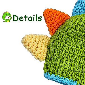 Newborn Green Dinosaur Costume Crochet Knitted Costume Hat Pants Photography Props Costume Set Newborn Photography Prop Dinosaur Christmas（0-12 Months）