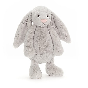 Jellycat Bashful Grey Bunny Stuffed Animal, Large 15 inches | Rabbit and Bunny Plush Toy | Classic Children's Gift