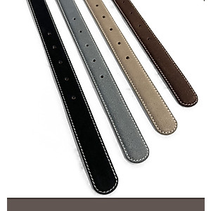 Cowboy Craft Women's Leather Belt Fashion Waist Genuine Suede Leather Belts For Jeans Dress 1"(25mm) Wide (Taupe, 32)