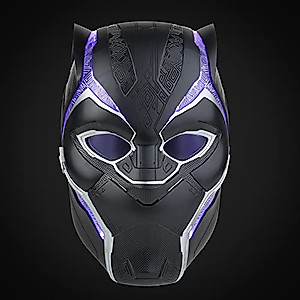 Marvel Legends Premium Electronic Role Play Helmet with Light FX and Flip-Up/Down Lenses, Black Panther Roleplay Item