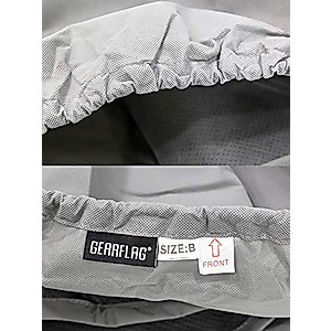 GEARFLAG Pop-up Folding Camper Cover Reinforced Windproof Side-Straps Fits 12'-14', Anti-UV Water-Resistance Heavy Duty Triple Layers for Trailer RV (Fits 12' - 14')