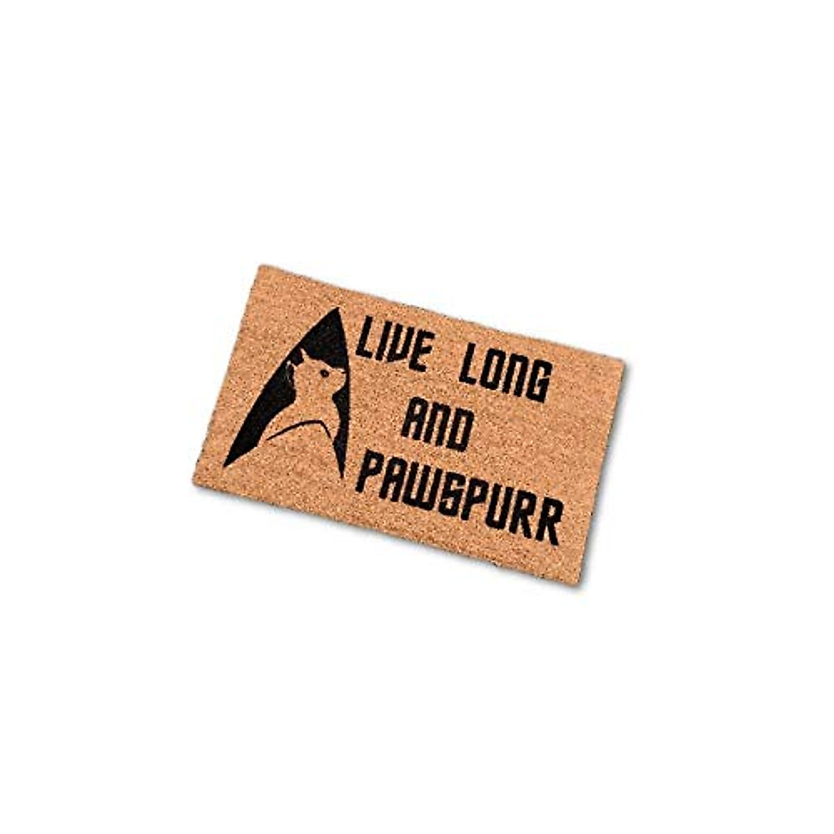 Live Long and Pawspurr Funny Fandom Custom Handpainted Welcome Doormat by Killer Doormats - Small