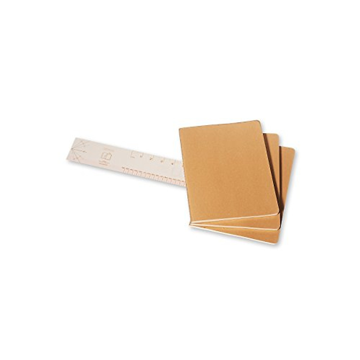 Moleskine Cahier Journal, Soft Cover, XL (7.5" x 9.5") Ruled/Lined, Kraft Brown, 120 Pages (Set of 3)