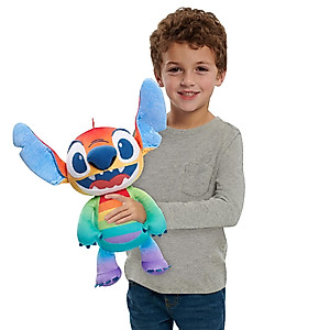 Just Play Disney Pride 16-inch Large Plush Stuffed Animal – Stitch, Alien, Soft Plushie, Kids Toys for Ages 2 Up, Amazon Exclusive