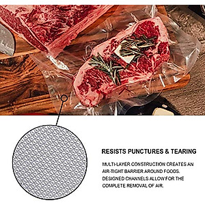 Vacuum Sealer Bags for Food Saver, 4 Pack 11" x 25'ft Commercial Grade Food Saver Vacuum Sealer Bags Rolls, Food Vac Storage & Seal, Meal Prep, Microwave & Freezer Safe, Sous Vide, Seal A Meal (100ft Total)