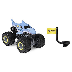Monster Jam 2021 Target Exclusive Breaking World Records Series 1:64 Scale Diecast Monster Truck with Flag: Megalodon