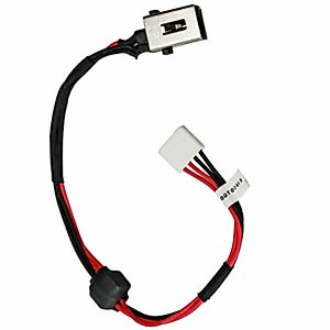 ALIXCE AC DC Power Jack Socket Cable Harness for Toshiba Satellite C55-A C55D-A C55T-A C55Dt-A C50D-A C50D-AC75 C55-A5204 C55-A5300 C55-A5302 C55-A5308 C55-A5310 C55-A5105 C55-A5242, P/N:6017B0402701